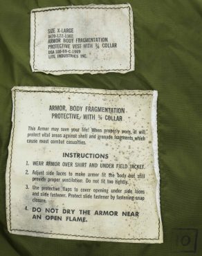 US Army M69 Flak Vest (1969) | KommandoPost.com | KPS Militaria Collection